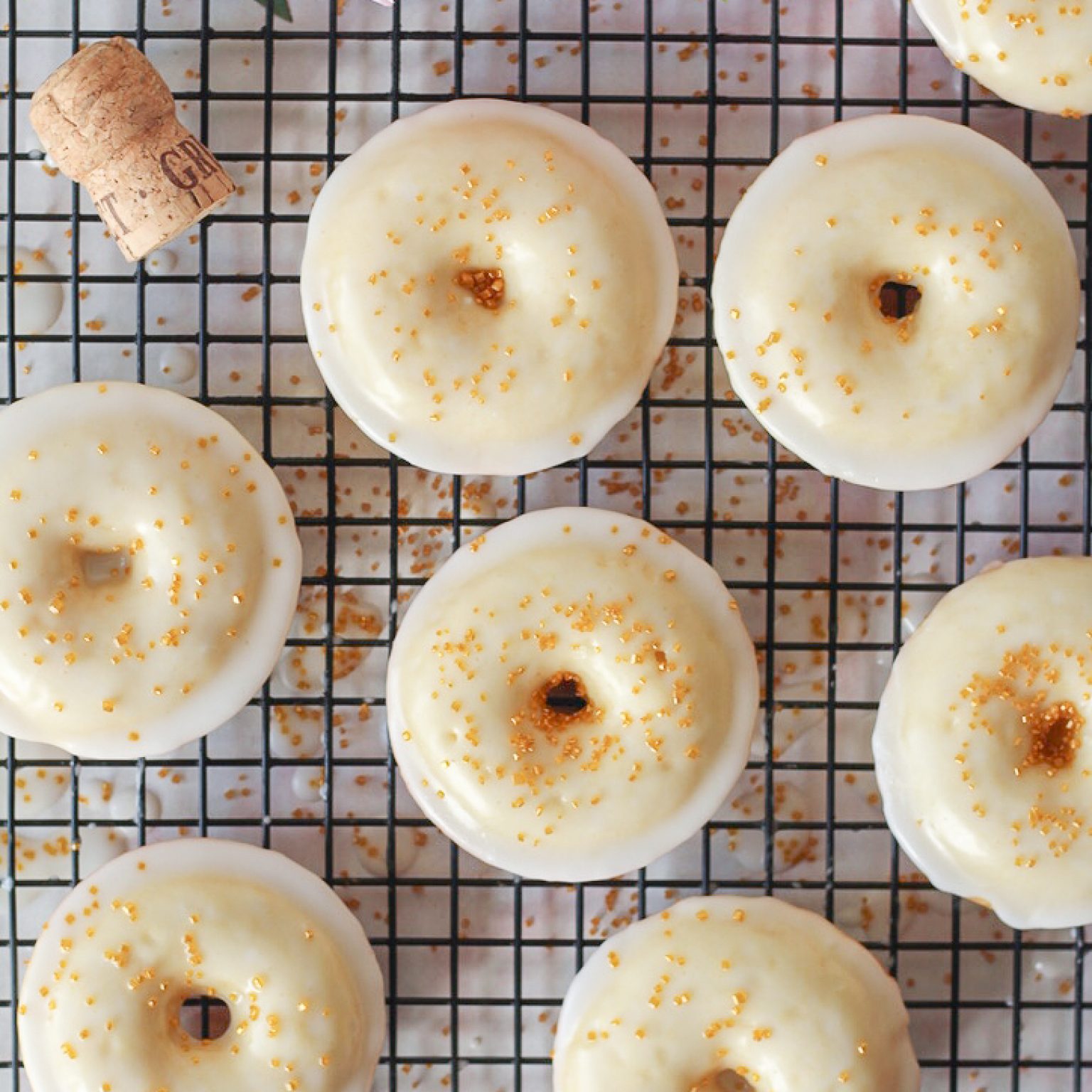 Simple and Elegant Champagne Doughnuts - This Celebrated Life